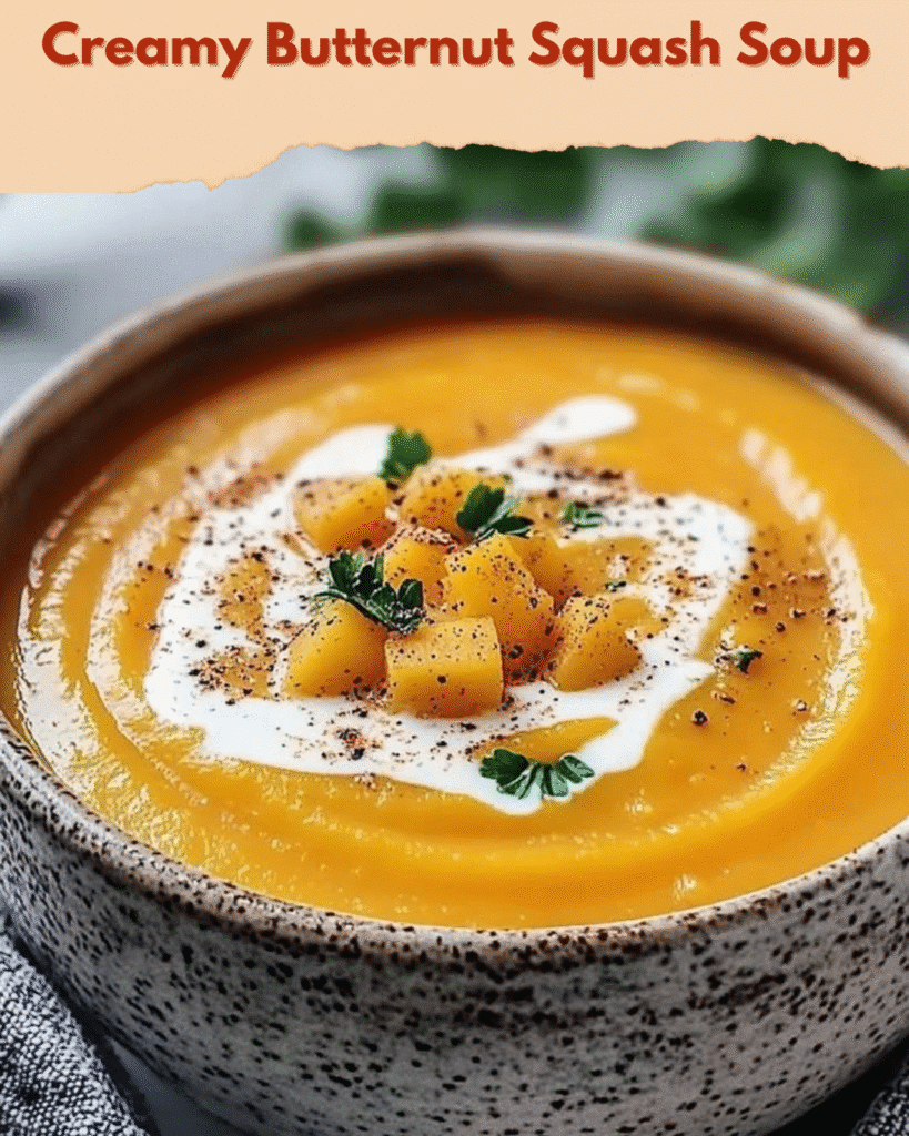 Creamy Butternut Squash Soup - Lalytarecipes.com